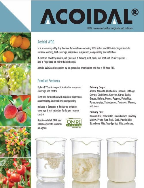 Acoidal Micronized Wettable Sulfur