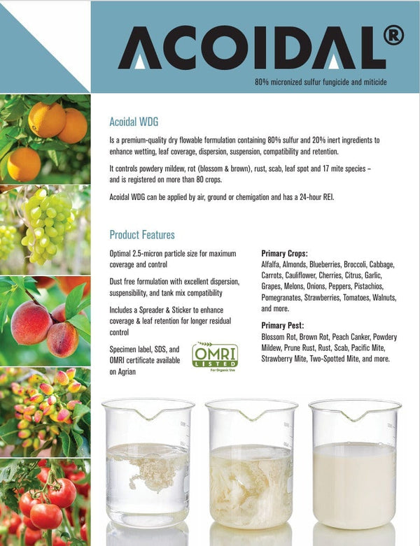 Acoidal Micronized Wettable Sulfur