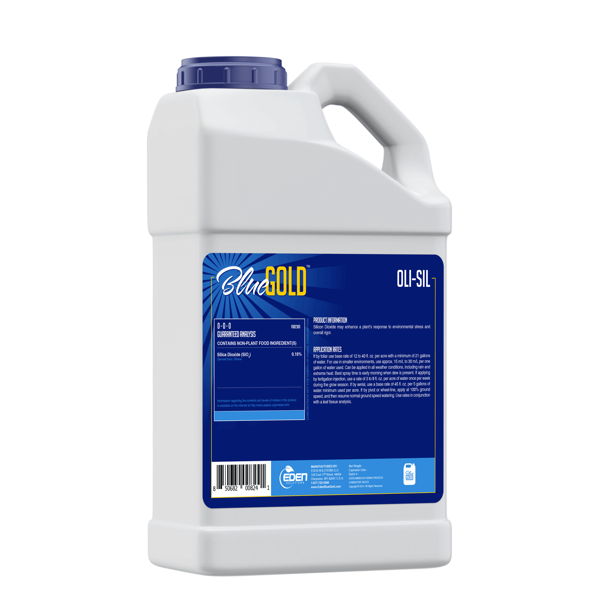 Eden Blue Gold Oli-Sil 1 and 2.5 Gallon