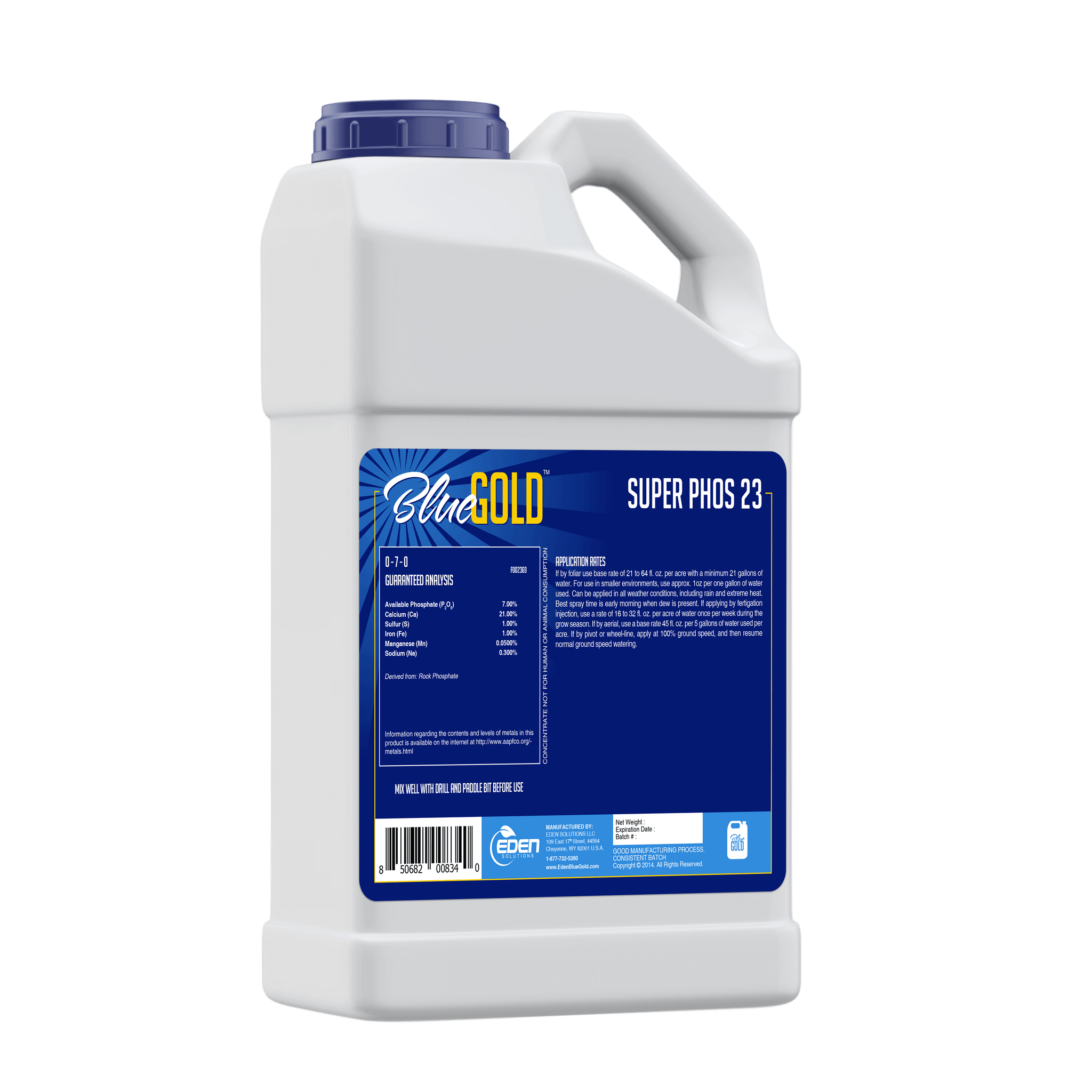 Eden Blue Gold Super Phos 23 1 and 5 Gallon