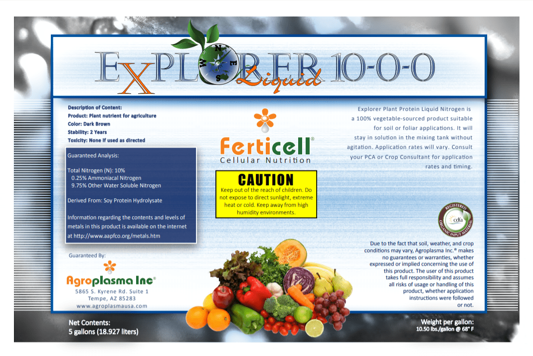 Ferticell Explorer Liquid 10-0-0 3.5 to 275 Gallon